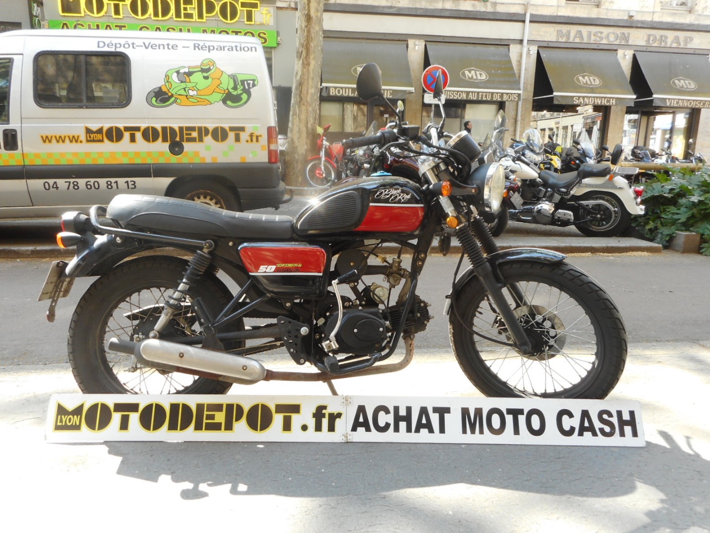 Moto depot : Motos d’occasion de 0 a 50 cc MASAI, BLACK ROAD 50 MASAI NOIR